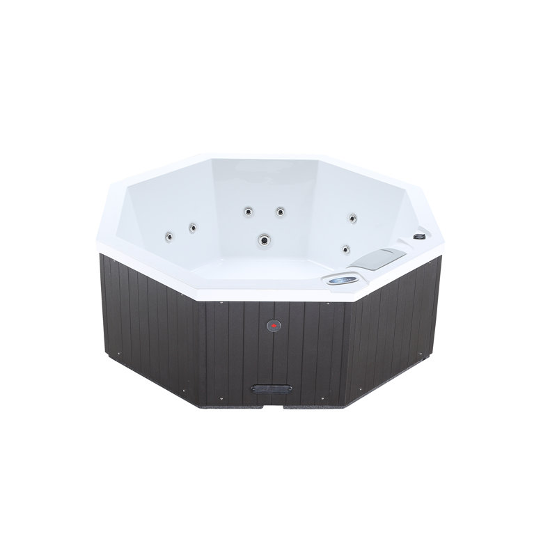 Canadian Spa Co Muskoka 5 - Person 14 - Jet Acrylic Round Plug and Play Hot Tub with Ozonator in ...